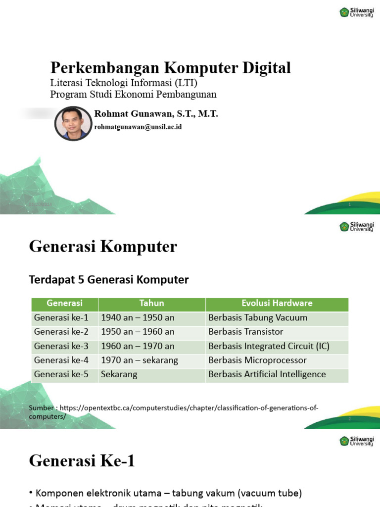 Perkembangan Komputer Digital | PDF