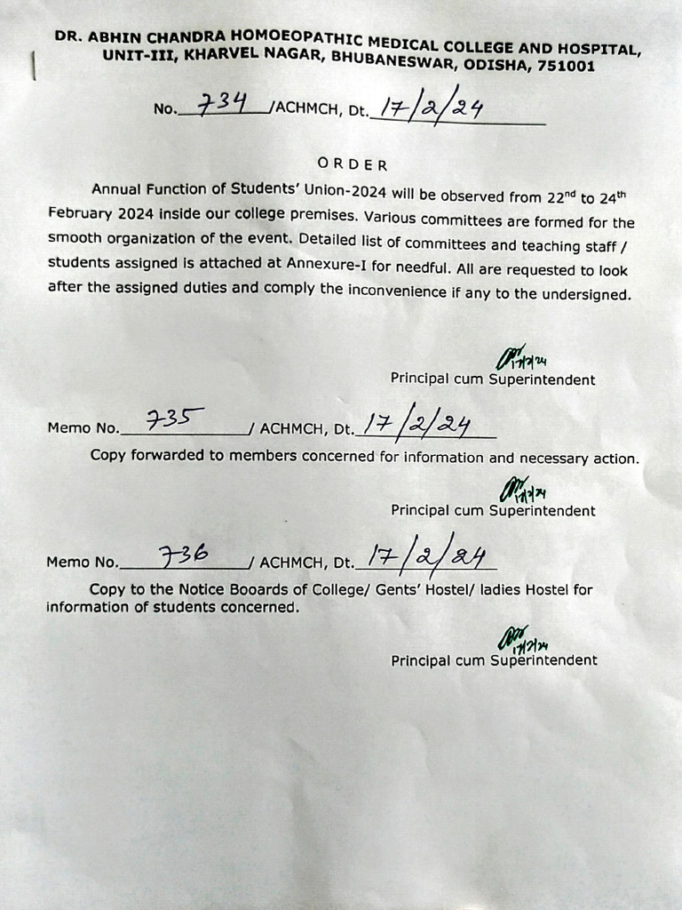 List of Committees in Annual Function 2024 | PDF