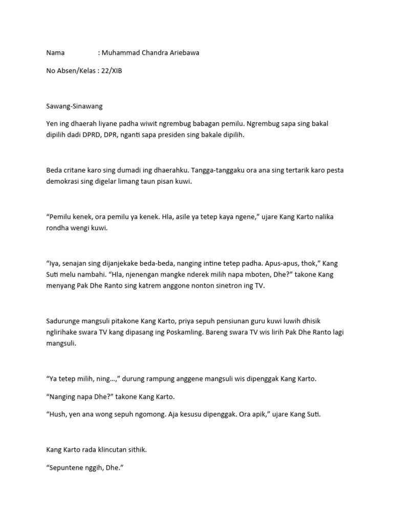 Muhammad Chandra Ariebawa 22XIB Cerkak | PDF