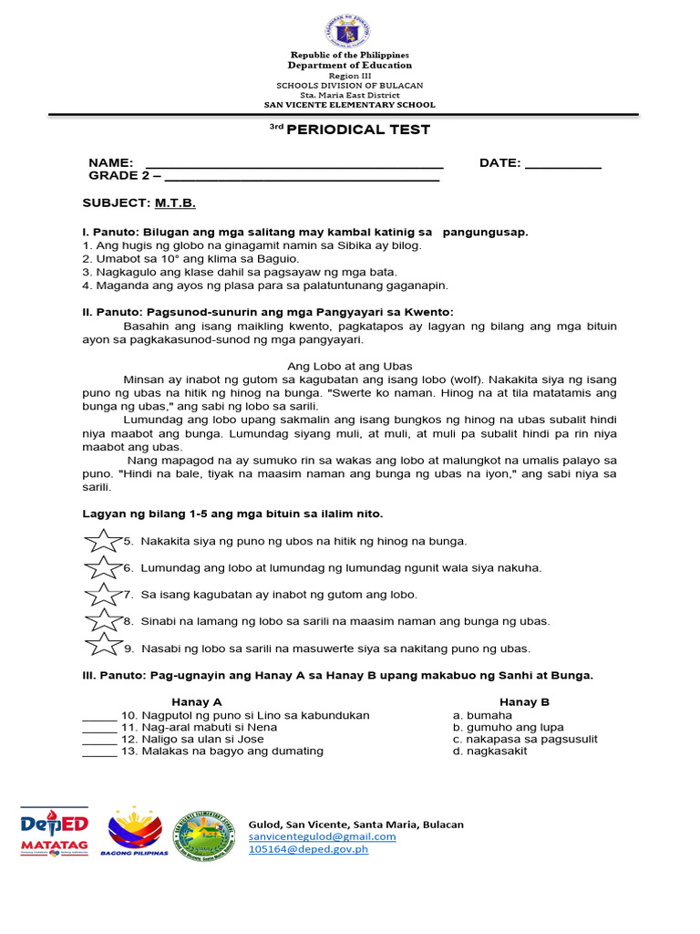 Q3 - 3rd Periodical Test | PDF