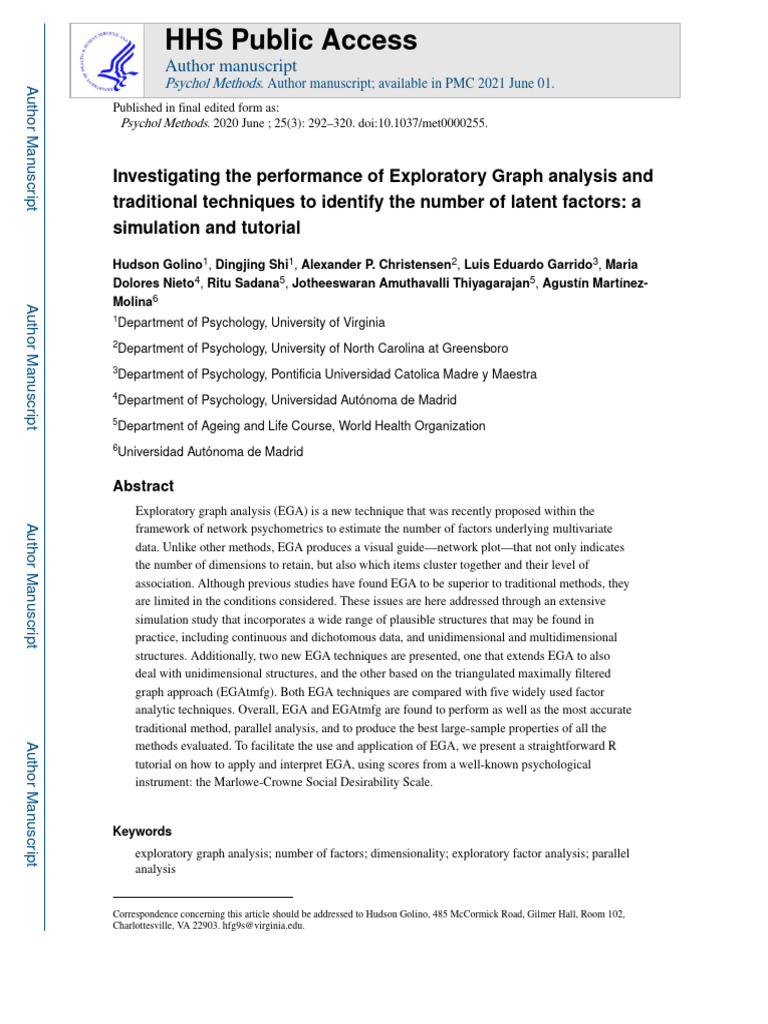 Exploratory Graph Analysis | PDF | Factor Analysis | Cluster Analysis