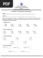 Mathematics Quiz Bee Grade 1 | PDF | Mathematics