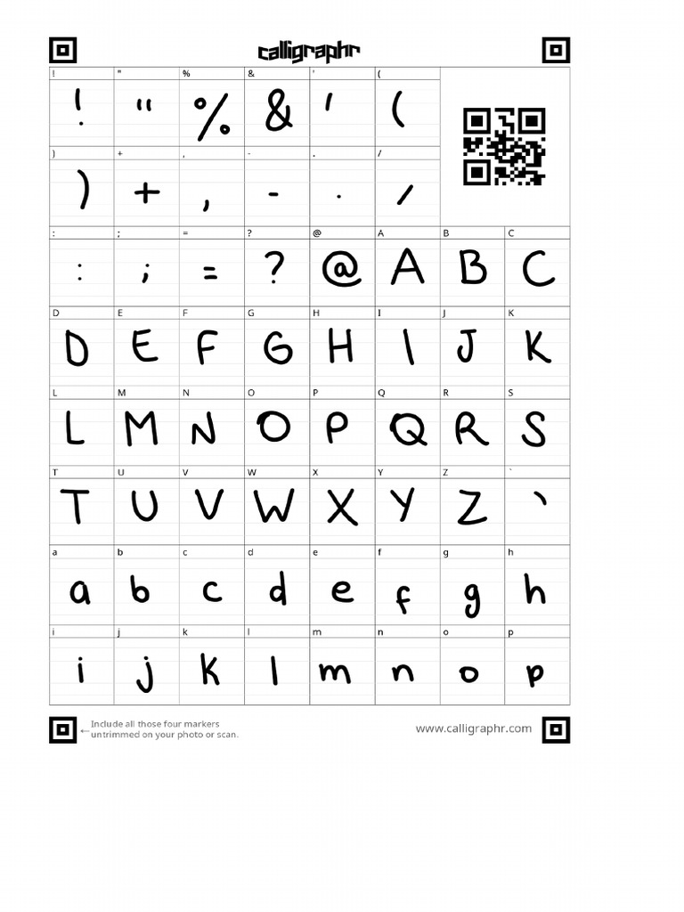 Calligraphr-Template 2 | PDF