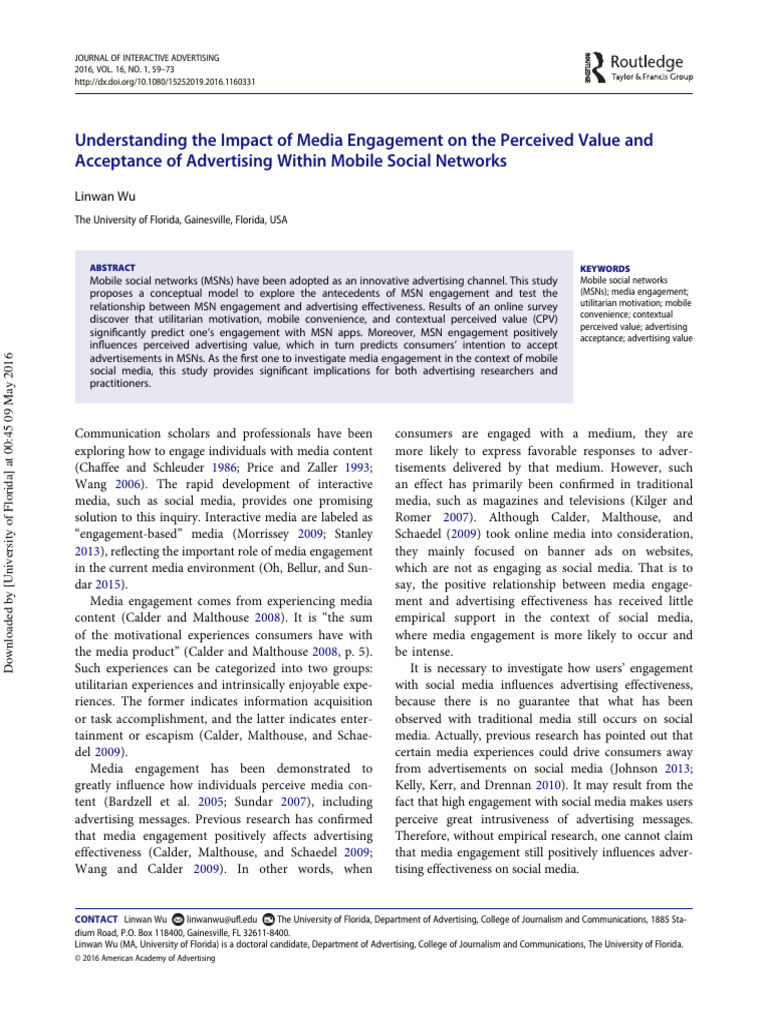 Social Media Engagement and Avoidance | PDF | Social Media | Popular ...