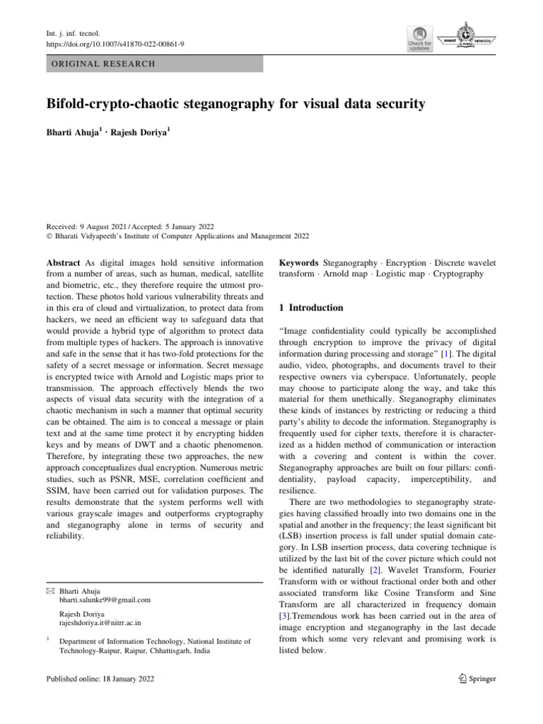 Bifold Springer | PDF | Cryptography | Data Compression