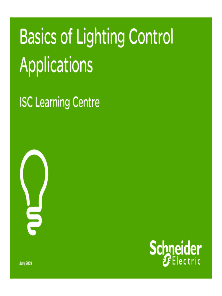 Basics of Lighting Control Applications | PDF | Switch | Lighting