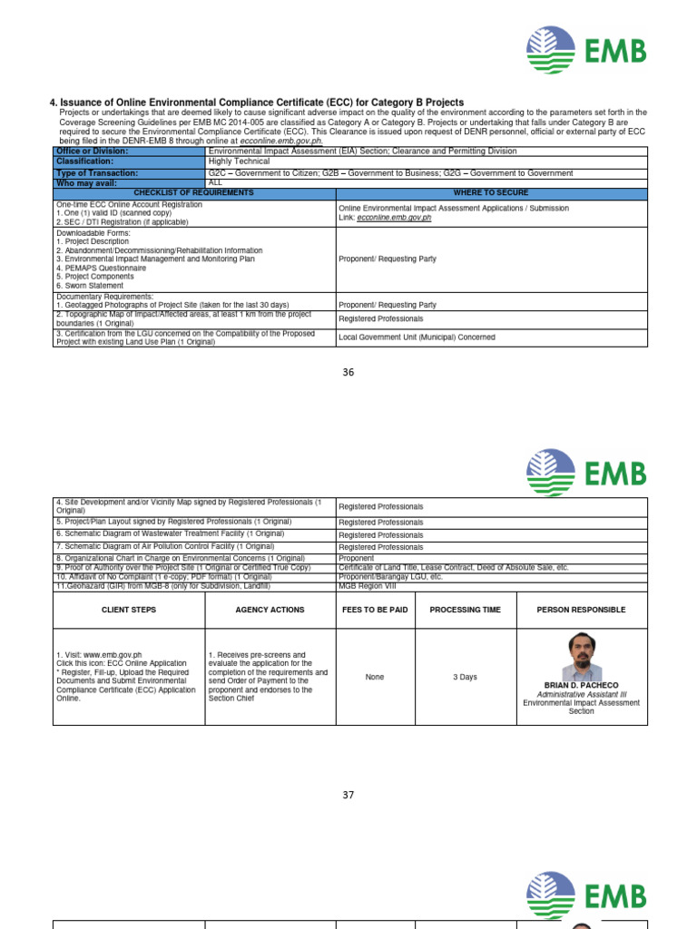 Online ECC Application Process in the Philippines | PDF | Environmental ...