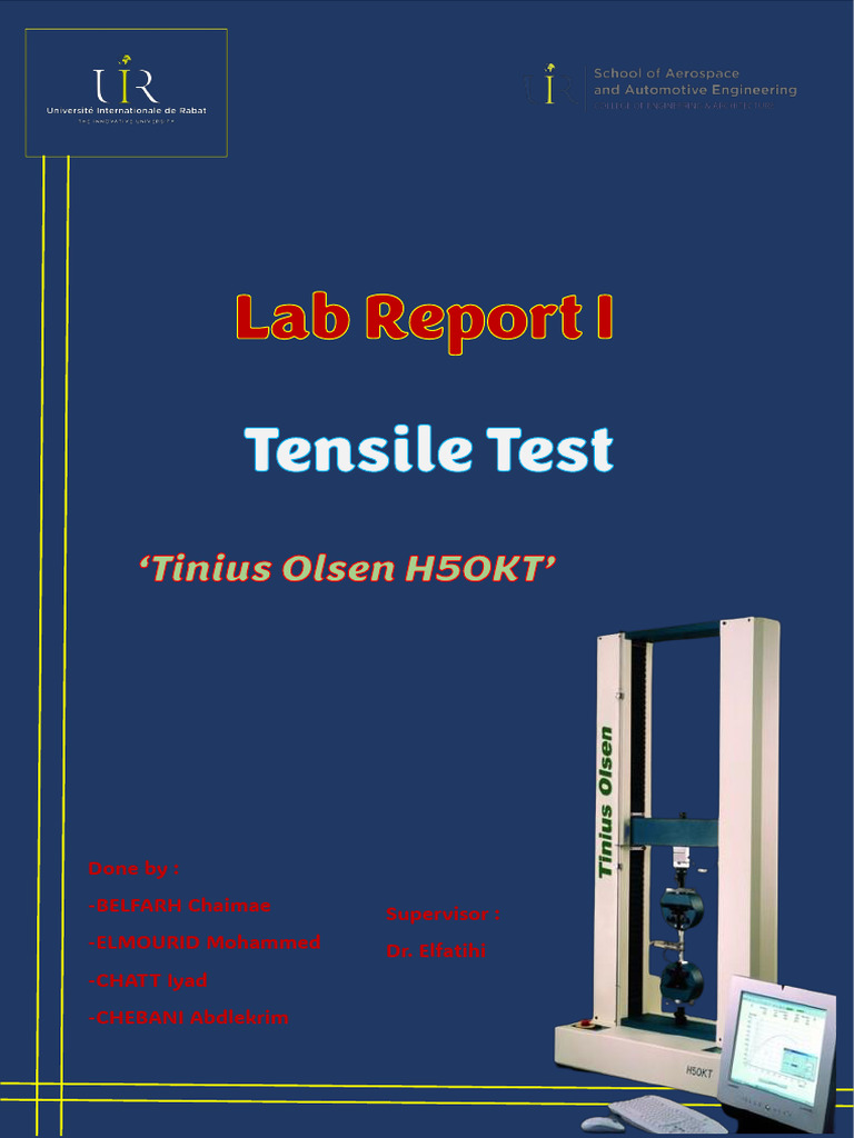Lab Report 1 Tensile Test G D2 | PDF | Deformation (Engineering ...
