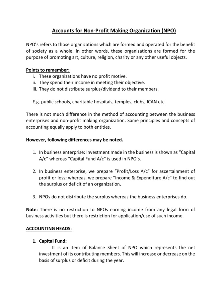 Npo Compiled | PDF | Expense | Revenue