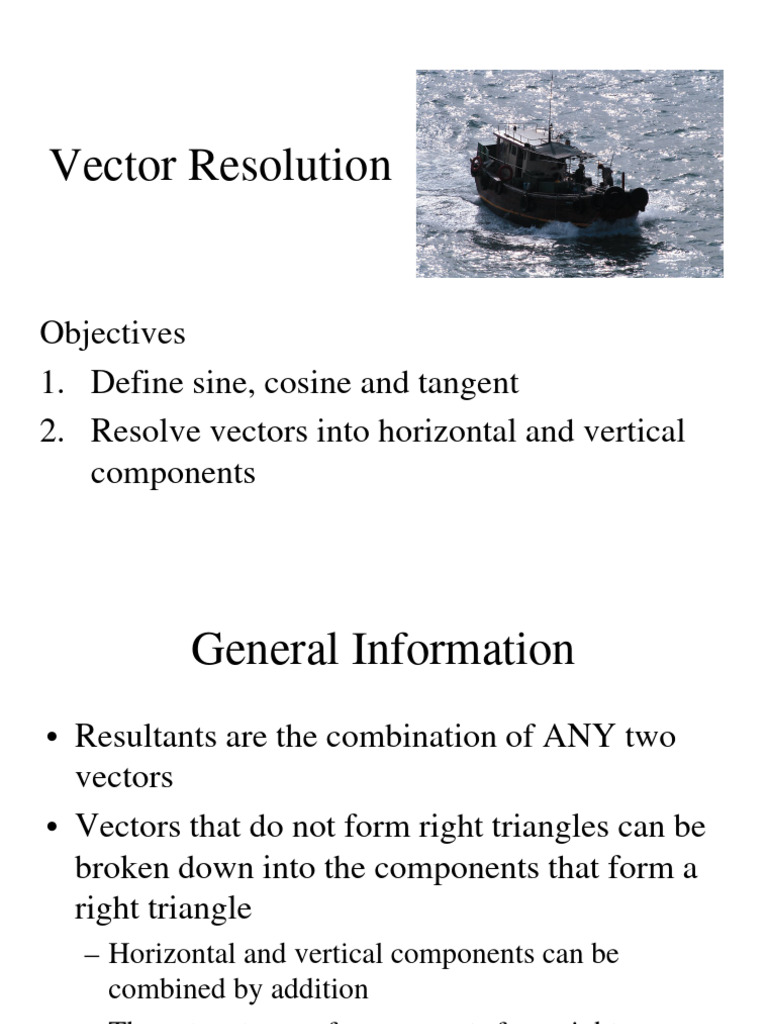 Vector Resolution Notes | PDF | Euclidean Vector | Triangle