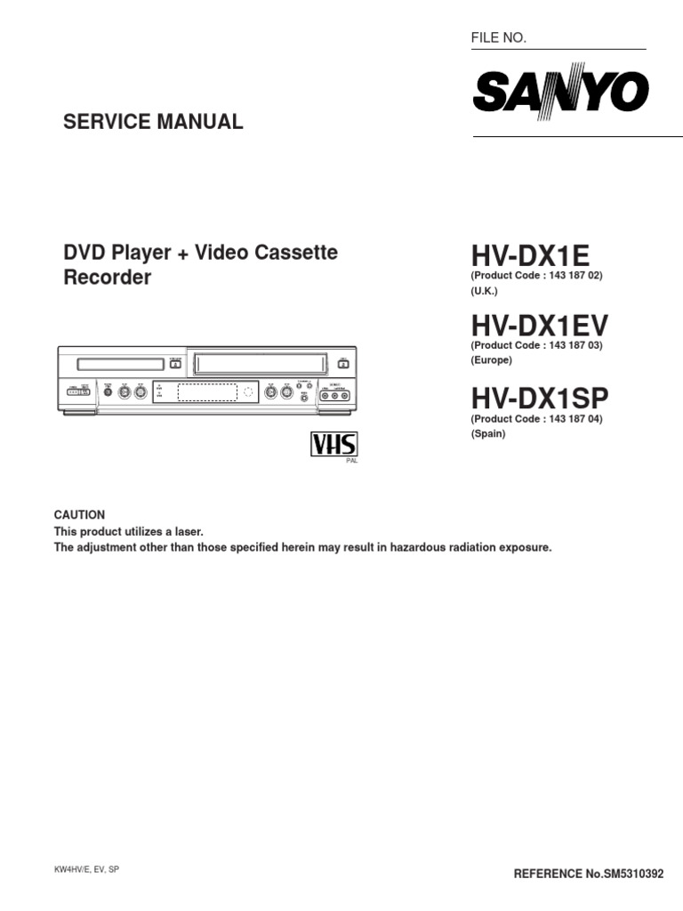 DVD Player VCR Service Manual Guide | PDF | Electrical Connector ...