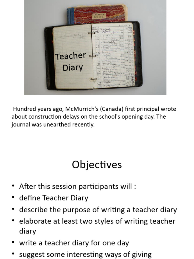 Teacher Diary | Download Free PDF | Teachers | Diary