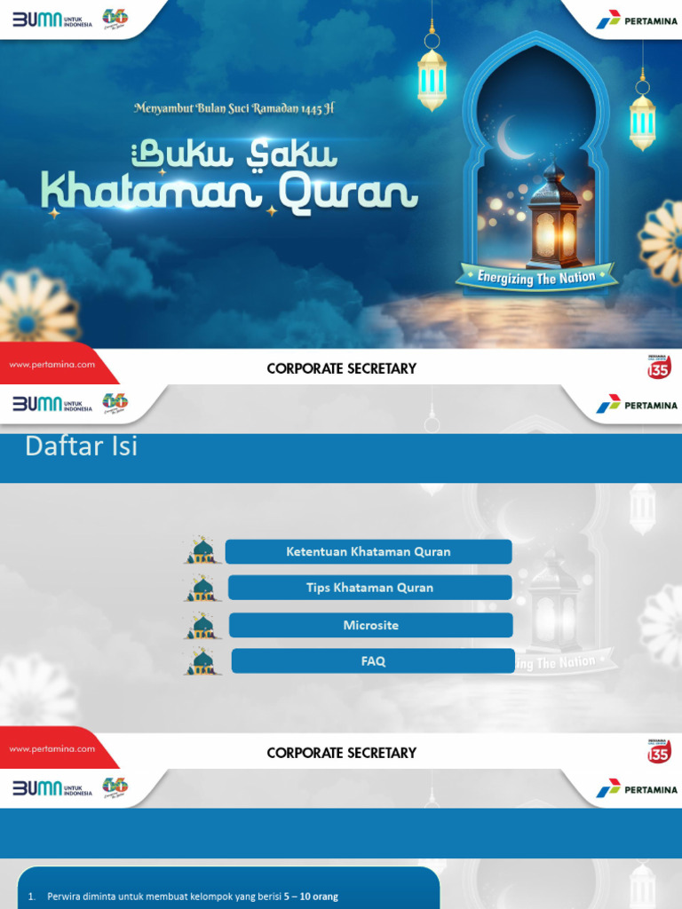 Buku Saku Khataman Quran 1445h Fa | PDF