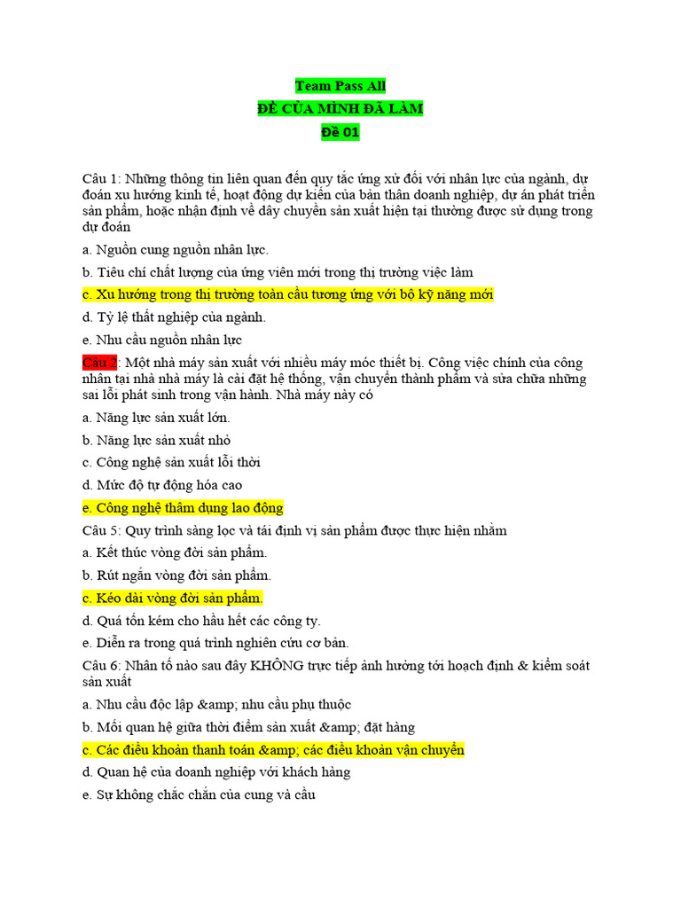 De Cuoi Ki NMKD | PDF