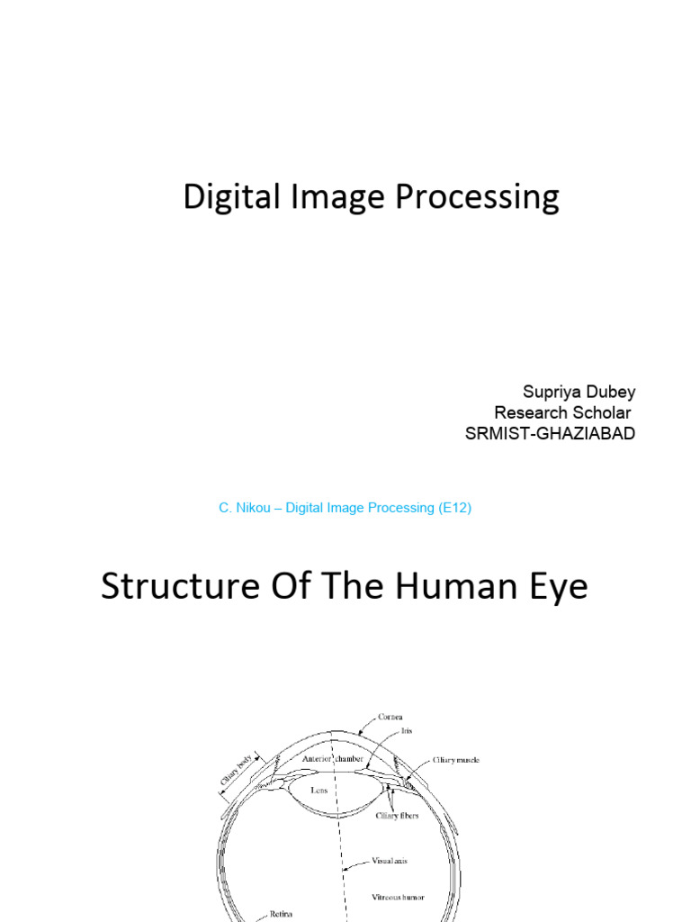 Digital Image Processing: Supriya Dubey Research Scholar Srmist ...