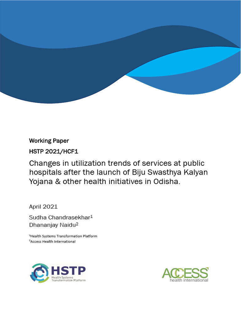 Changes in Healthcare Utilization at Public Hospitals After The Launch ...