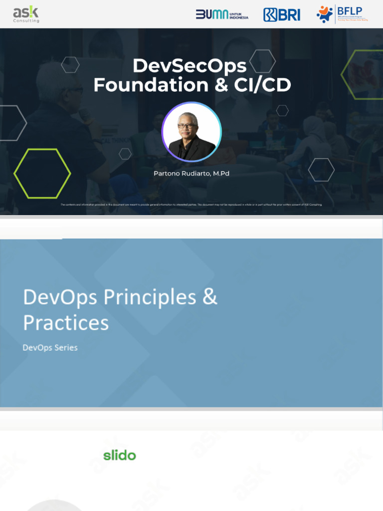 Didik Partono - ASK - BFLP.DevOps Principles - Practices | PDF | Software Engineering ...