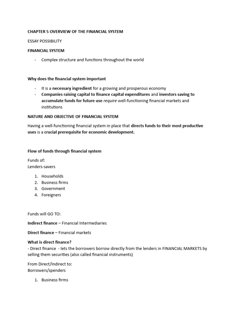 Chapter 5 Overview of The Financial System | PDF | Bonds (Finance ...