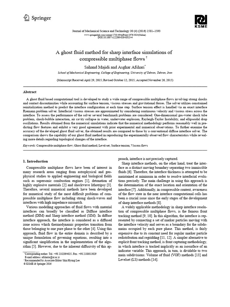 Ghost Fluid Method for Multiphase Flows | PDF | Fluid Dynamics | Fluid ...