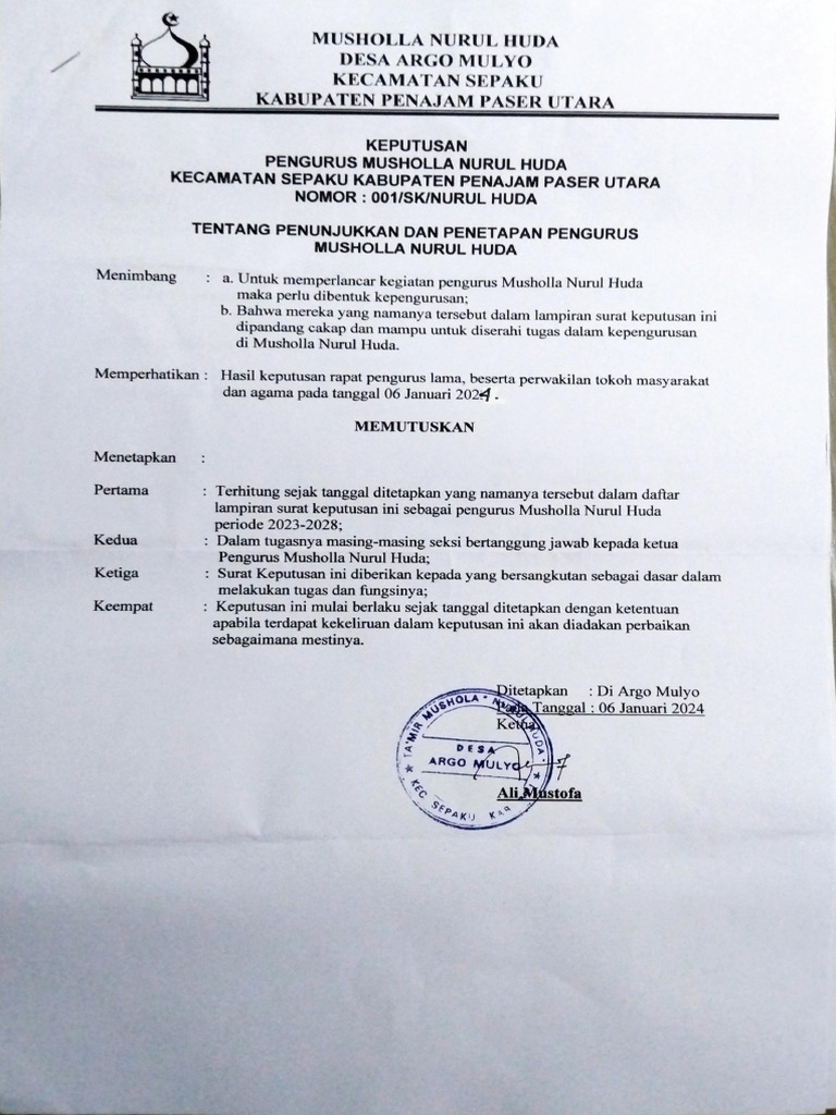 SK Pengurus Langgar | PDF