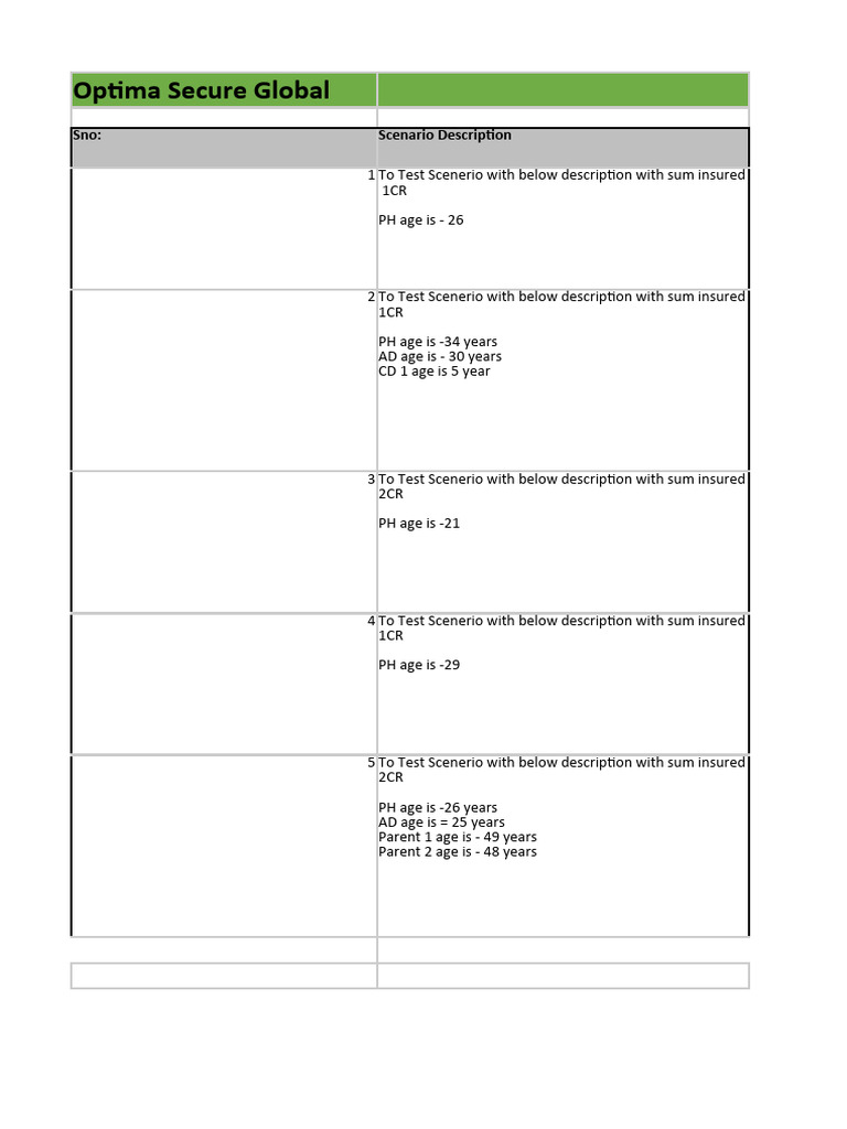 HDFC - Optima Secure - IC Test Cases | PDF | Technology & Engineering