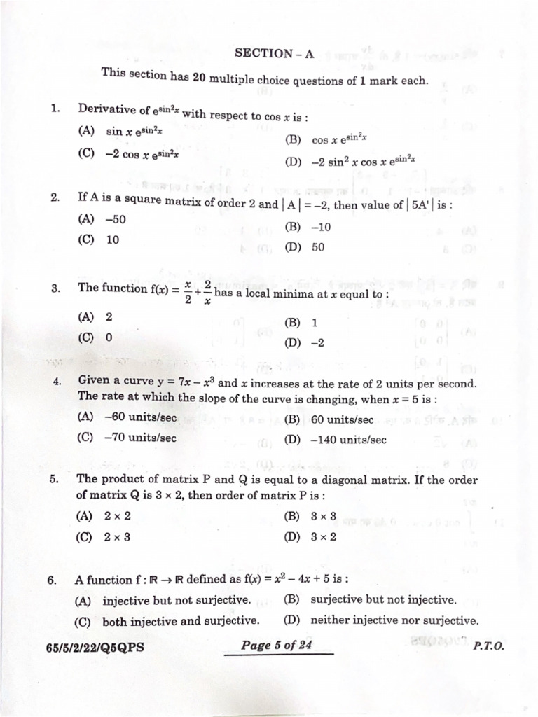 Mathematics SET-2 (2023-24) | PDF