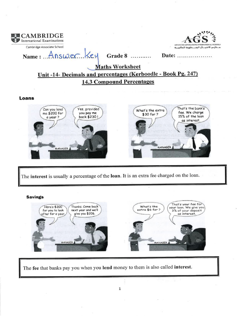 AK - Unit 14.3 - Percentages | PDF