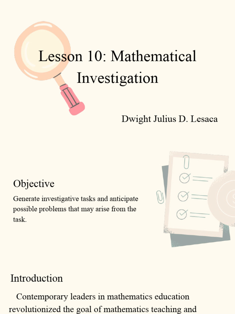 Engaging Students in Mathematical Investigations | PDF | Mathematics ...