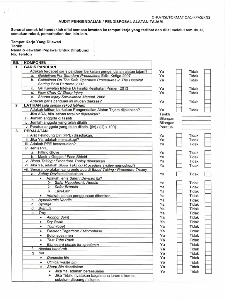 Audit Alatan Tajam | PDF