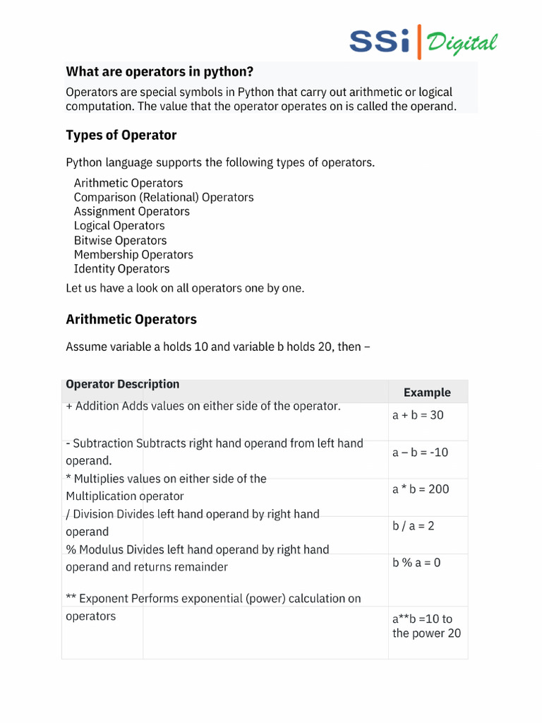 New 10 Operator | PDF