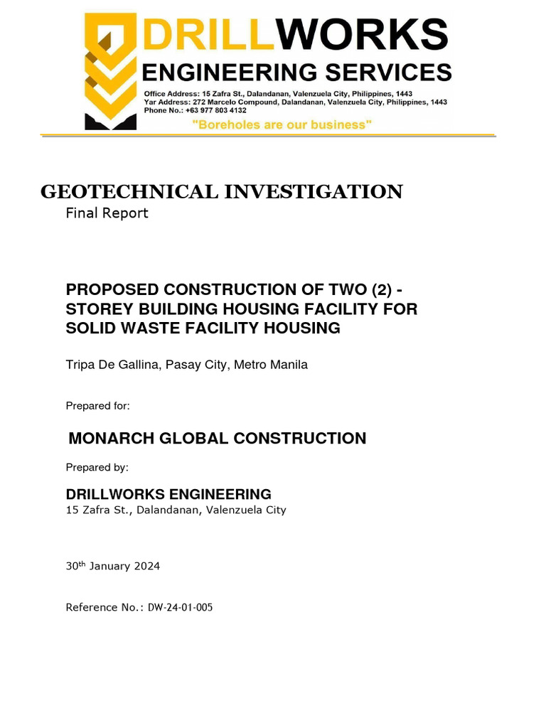 Geotechnical-Investigation-Report - Proposed Construction of Two Storey ... Geotechnical-Investigation-Report - Proposed Construction of Two Storey ...