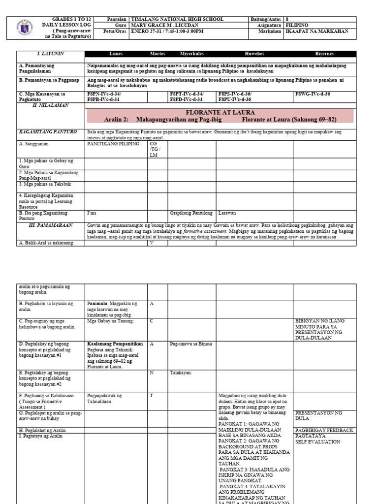 FL Aralin 2. Jan 27-31 | PDF