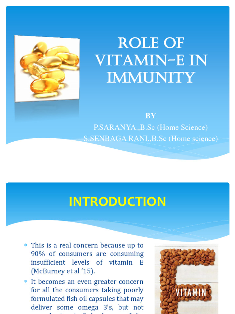 Role of Vitamine-E in | PDF | Vitamin E | Vitamin