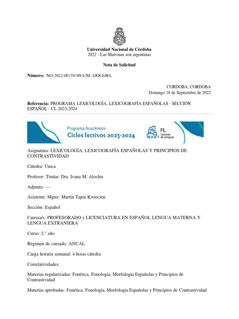 Lexicologia y Lexicografia Espanolas y Principios de Contrastividad ...