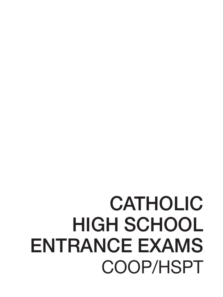Catholic High School Exam | PDF | Question | Reason