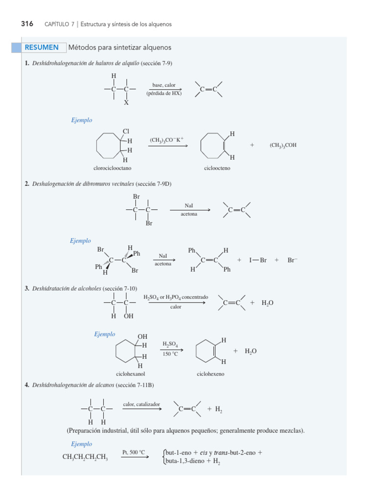1 Metodos para Sintetizar Alquenos | PDF | Alqueno | Química Orgánica