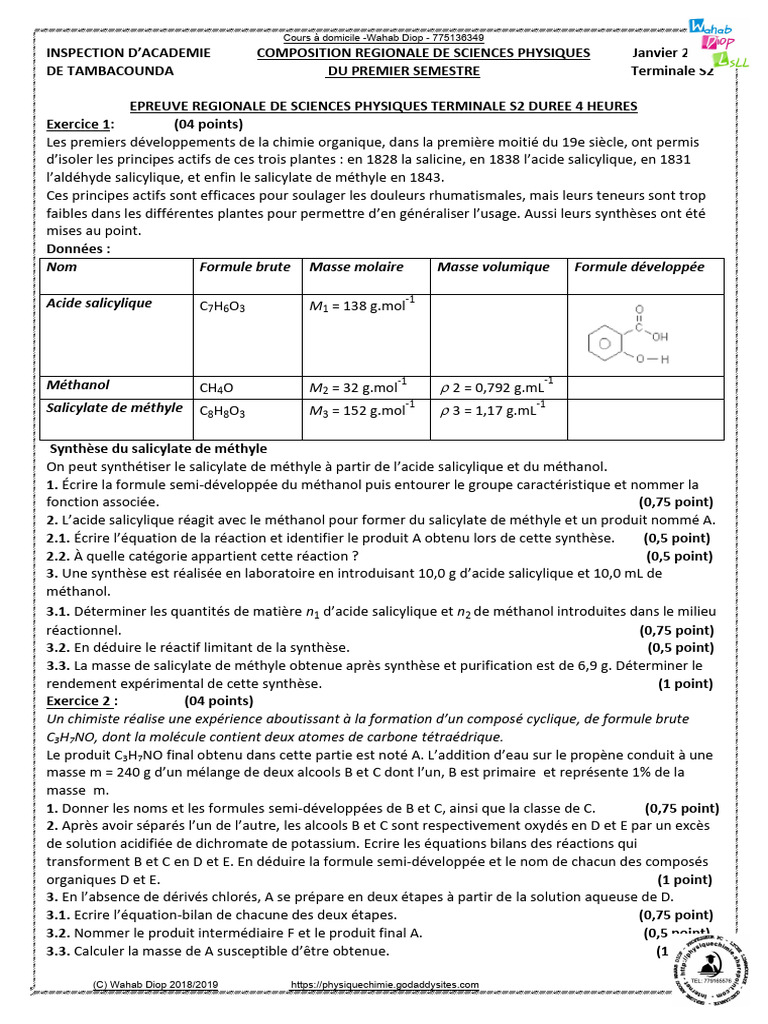 Composition Harmo SCPH Ts2 2019 - Wahabdiop | PDF | Propulsion spatiale | Ionisation