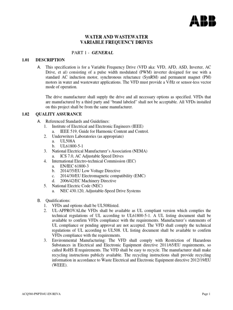 Acq580 Pnpt04u en - Reva | PDF | Electronics | Electricity