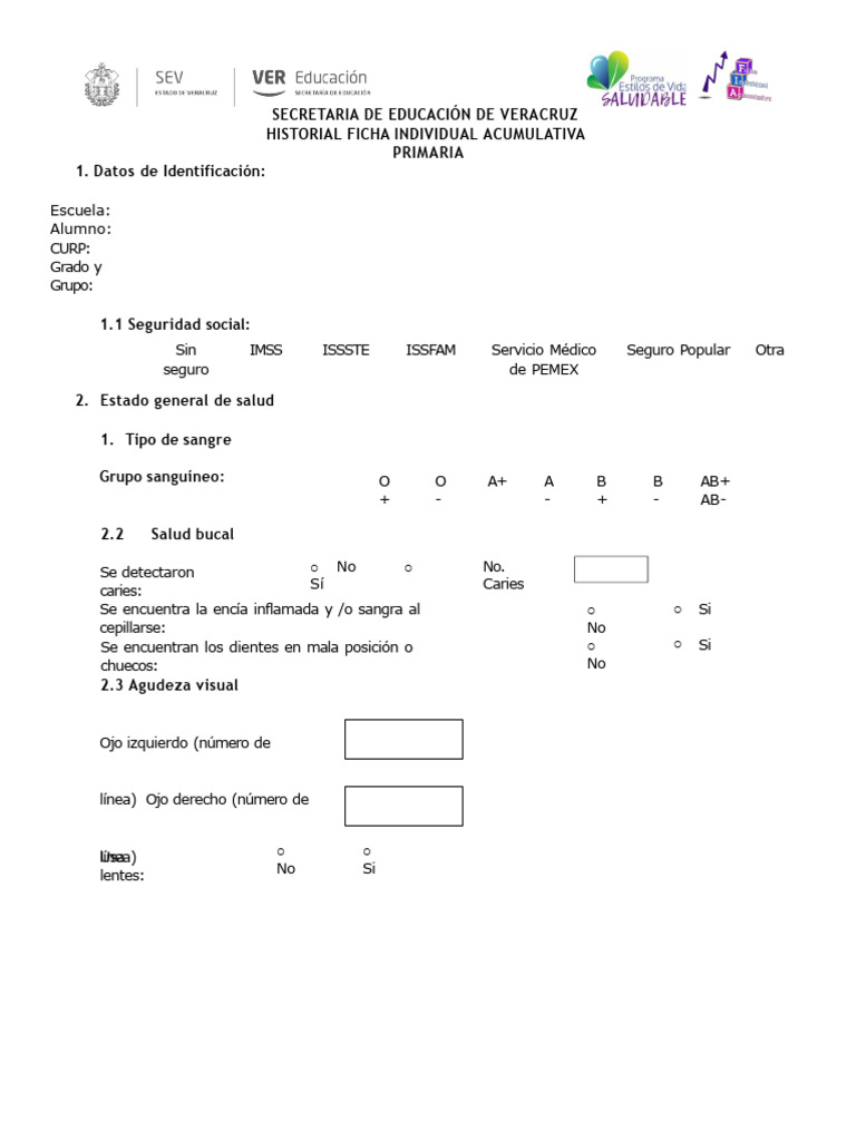 Formato Fia Primaria 1 | PDF | Desorden hiperactivo y deficit de ...