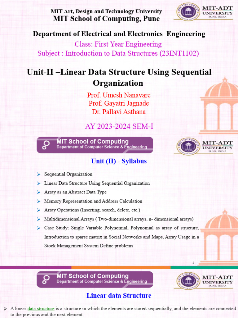 IDS - Unit-2 | PDF | Data Type | Data Structure