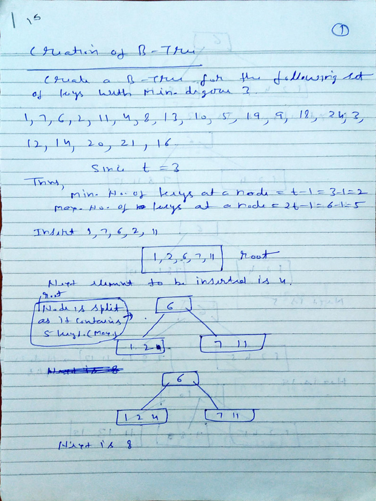 B Tree Creation Pdf 