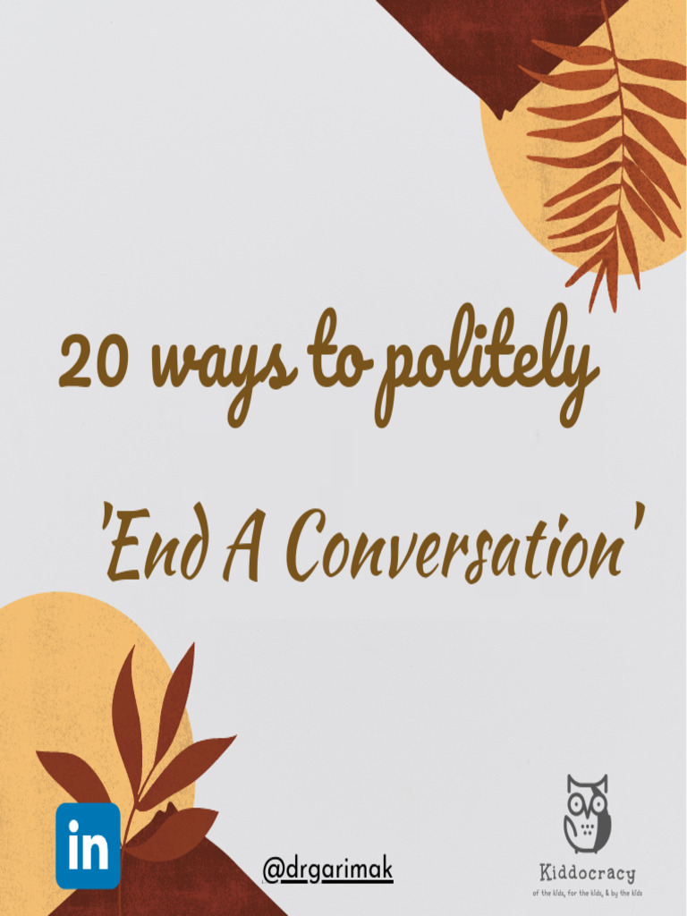 Polite Conversation Endings | PDF