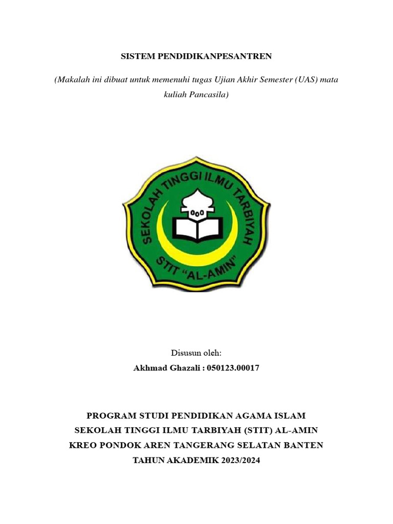 Sistem Pendidikan di Pesantren | PDF