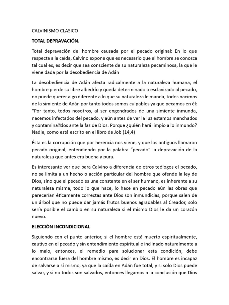 Principales Doctrinas Sobre La Salvación | PDF | Arminianismo | calvinismo