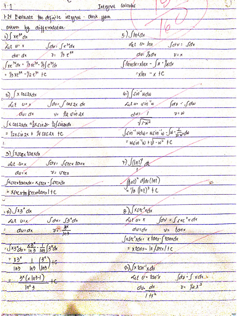 Integral Calculus Problems & Solutions 2 | PDF