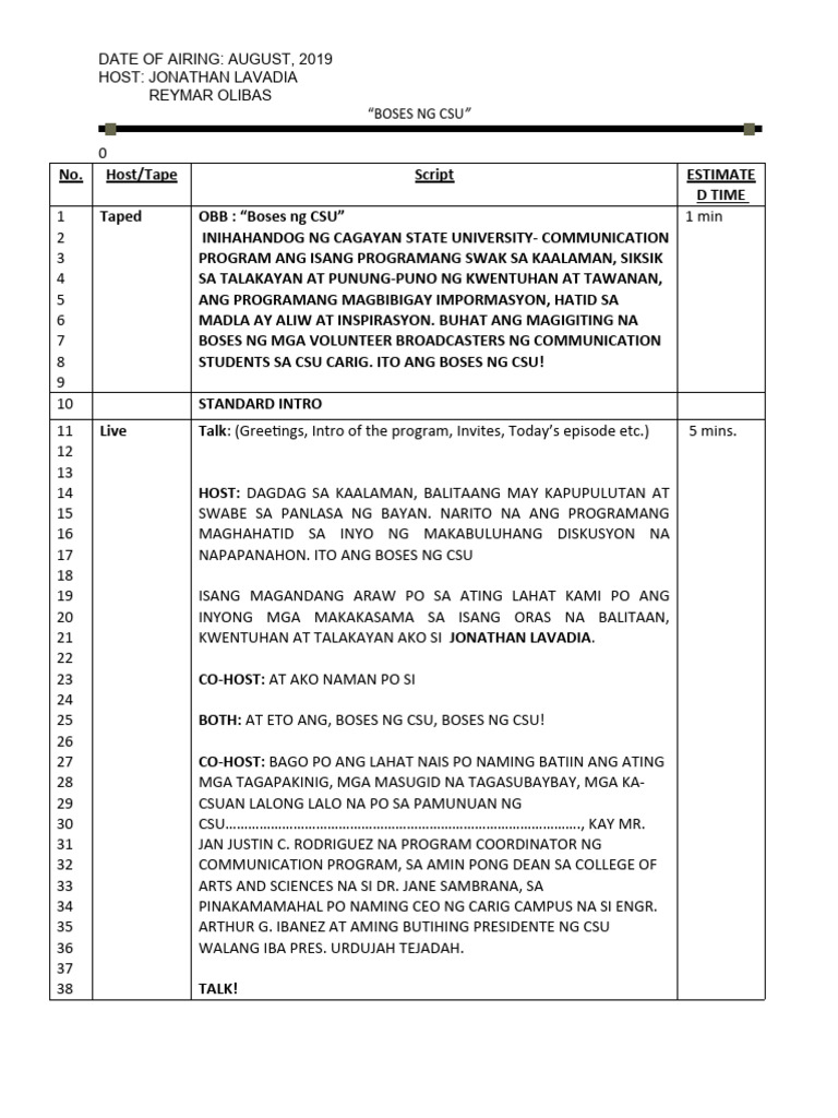 Educational Script | PDF