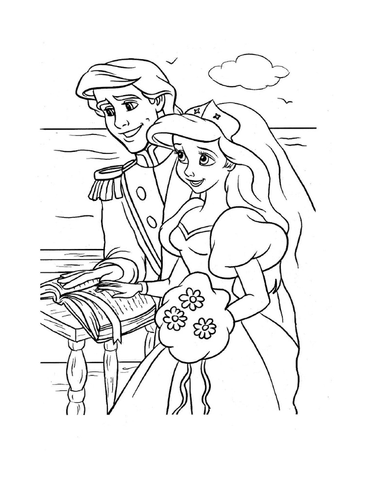 Coloring For Kids The Little Mermaid 40070 | PDF