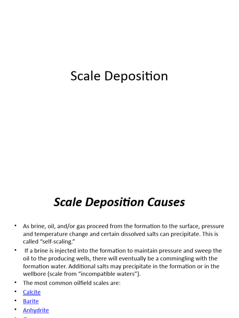 Scale Deposition | PDF | Solubility | Organic Compounds
