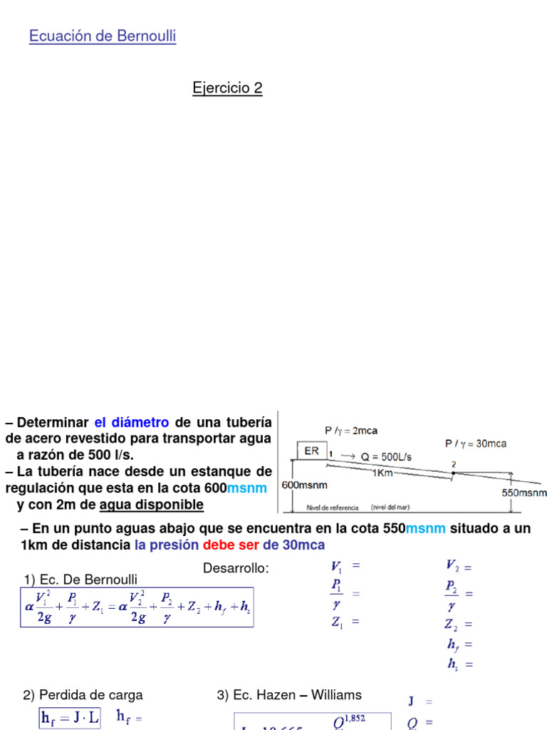 Bernoulli-ejercicio 2 | PDF | Gases | Mecanica clasica