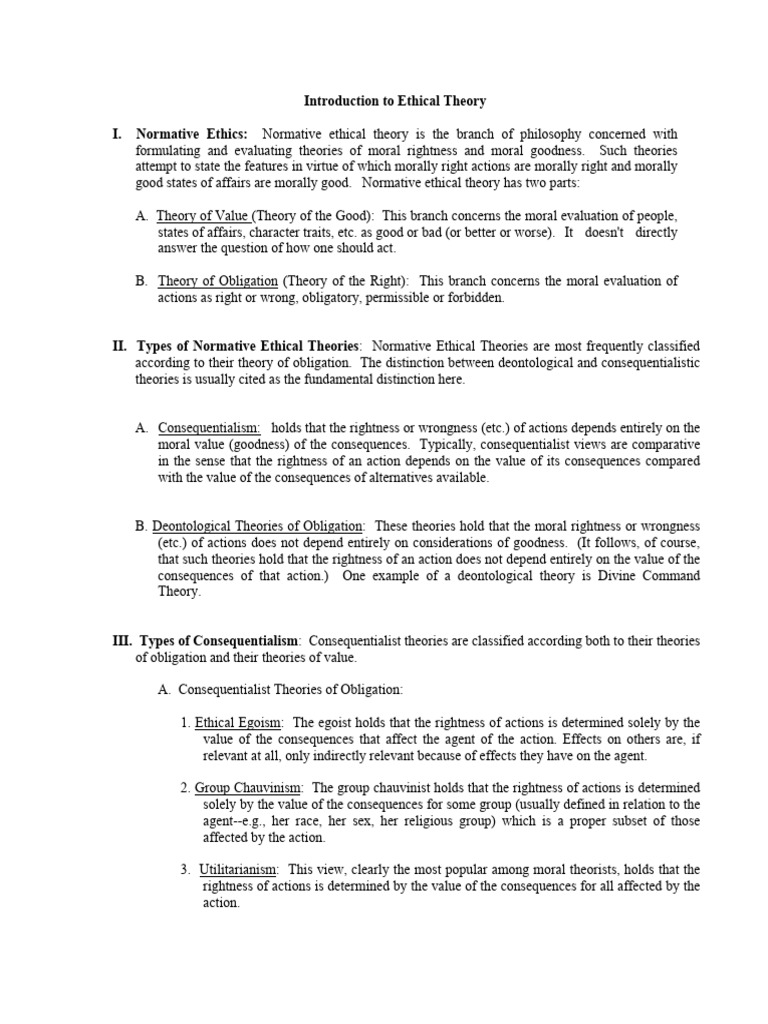 Ethics Module 1 Pdf Hedonism Ethical Theories